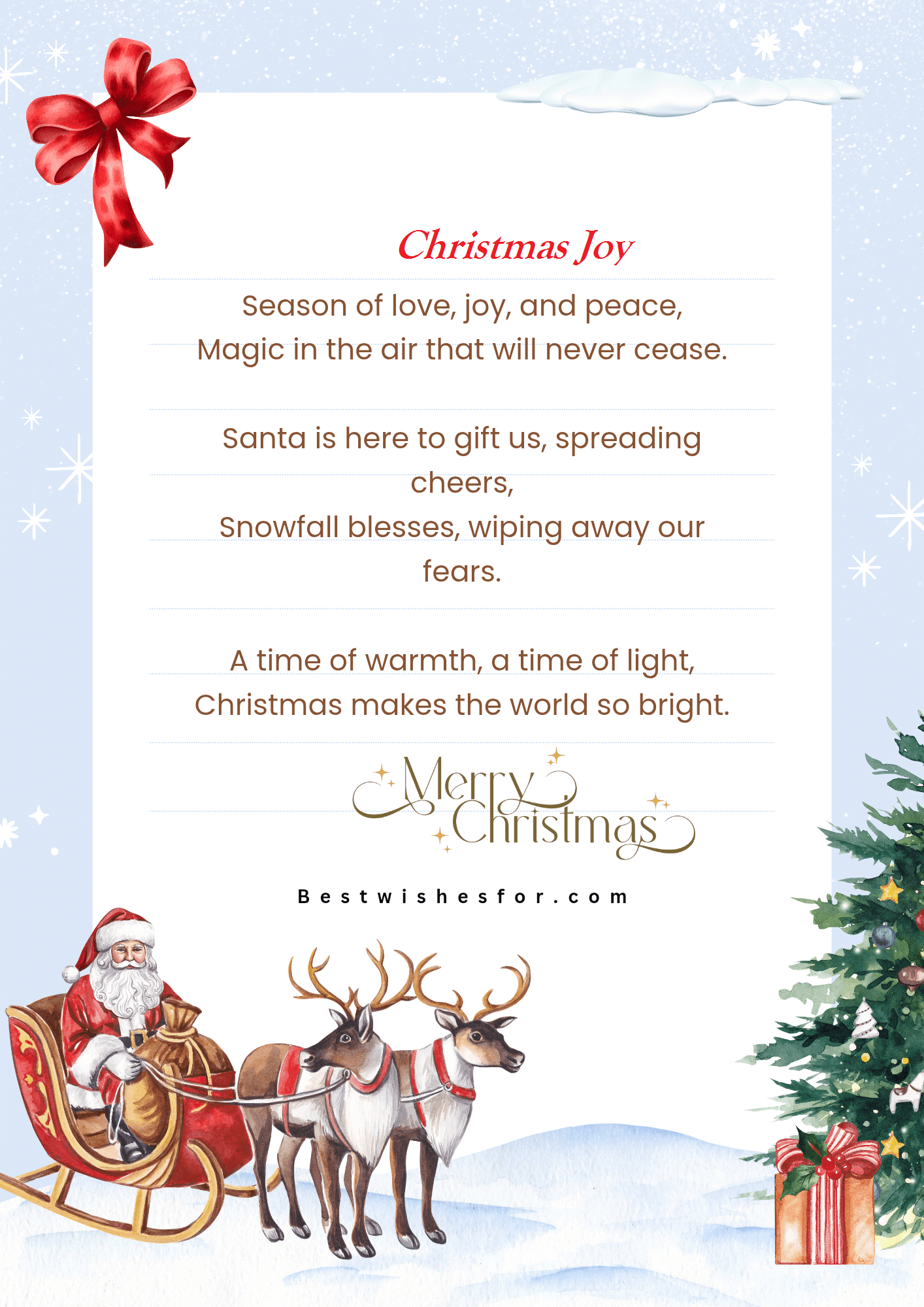 Merry Christmas 2022 Poems | Xmas Poem | Best Wishes