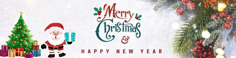 Merry Christmas Banner BW | Best Wishes